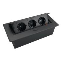 China Melloni Pop-Up Tabletop Socket with 3 AC Outlets - 265×118×65mm Retractable Power for Kitchen & Desktop for sale