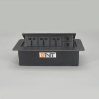 China BNT BD620-9 Pop-Up Desktop Socket with 2 RJ45 Ports & 3 AC Outlets, 266×130mm Aluminum Alloy Construction for sale