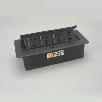 China BNT BD620-9 Pop-Up Desktop Socket with 2 RJ45 Ports & 3 AC Outlets, 266×130mm Aluminum Alloy Construction for sale
