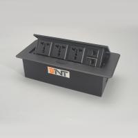 China BNT BD620-9 Pop-Up Desktop Socket with 2 RJ45 Ports & 3 AC Outlets, 266×130mm Aluminum Alloy Construction for sale