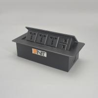China BNT BD620-9 Pop-Up Desktop Socket with 2 RJ45 Ports & 3 AC Outlets, 266×130mm Aluminum Alloy Construction for sale