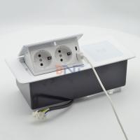 China BD684EU Wireless Charging Pop-Up Power Socket with 2 EU Outlets, USB-A+C Ports, 266×118×73mm for sale