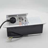 China BD684EU Wireless Charging Pop-Up Power Socket with 2 EU Outlets, USB-A+C Ports, 266×118×73mm for sale