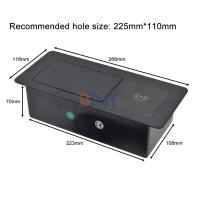 China BD684EU Wireless Charging Pop-Up Power Socket with 2 EU Outlets, USB-A+C Ports, 266×118×73mm for sale