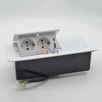 China Pop-up Electrical Socket with 2 AC Outlets, USB Type-A/C & Wireless Charging - IP44 Rated 10A Capacity EU Plug for sale