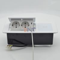 China Pop-up Electrical Socket with 2 AC Outlets, USB Type-A/C & Wireless Charging - IP44 Rated 10A Capacity EU Plug for sale