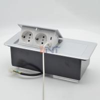 China Wireless Charging Pop-Up Power Socket with 2 AC Outlets 10A IP44, USB-C and Wireless Charging for Desktop Tables for sale