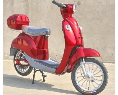 China Hand Brake 350w Electric Moped Bike With Permanent Magnet Brushed DC Motor for sale