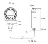 China CYW71C Anti-corrosion type input Liquid level transmitter  (Measurement of a corrosive liquid/4~20mA, hart, RS485 for sale