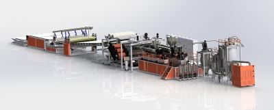 China High Anti-scratch Performance PMMA Sheet 1-10mm Extrusion Line, 450 - 800KG/H with on-line UV anti-scratch coating unit for sale