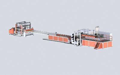 China 0.4mm Transparent Pvc Sheet Extrusion Production Line Single Screw Extruder for sale