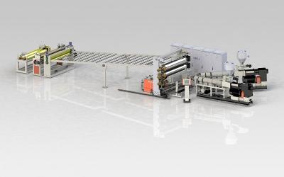 China Rigid PVC Sheet Extrusion Machine Line PVC Board Production Line 550KG/H for sale