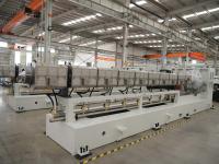 China Fully Automatic Plastic Sheet Extrusion Line with Calibrating Boards 4 Groups and 0.3-2mm Thickness for Customized Colors for sale