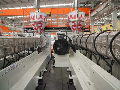China Automatic Plastic Sheet Extrusion Line with 350kg/h Capacity and 0.3-2mm Thickness Range for sale
