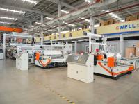 China Automatic Plastic Sheet Extrusion Line with 350kg/h Capacity and 12 Months Guarantee for PET GPPS MS Materials for sale
