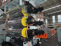 China Automatic Plastic Sheet Extrusion Line with 350kg/h Capacity and 12 Months Guarantee for PET GPPS MS Materials for sale