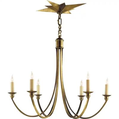 China 60 Watts Chrome Finish Brass Crystal Foyer Chandelier with 6 Lights for sale