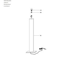 China OEM Fabic Shade Dimmable Brass Standing Floor Lamp AC 85-265V for sale