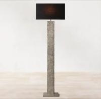 China OEM Fabic Shade Dimmable Brass Standing Floor Lamp AC 85-265V for sale