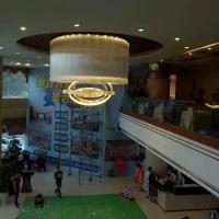 China E14 / E12 Hotel Lobby Chandelier Wedding Venue Chandelier With Crystal Lamp Arm for sale