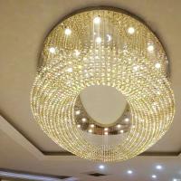 China Brass Crystal Halo Chandelier Pendant Light 110V-220V OEM ODM for sale