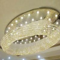 China Brass Crystal Halo Chandelier Pendant Light 110V-220V OEM ODM for sale