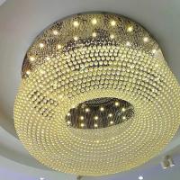 China Brass Crystal Halo Chandelier Pendant Light 110V-220V OEM ODM for sale
