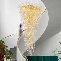 China Incandescent Bulb Brass Crystal Chandelier Ceiling Light Hardwired for sale