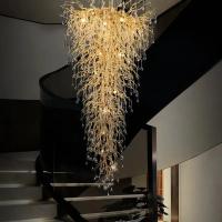 China Incandescent Bulb Brass Crystal Chandelier Ceiling Light Hardwired for sale