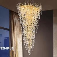China Incandescent Bulb Brass Crystal Chandelier Ceiling Light Hardwired for sale