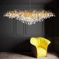 China 60w Bulb Glass Chandelier Crystal Ceiling Mount Light Fixtures for sale