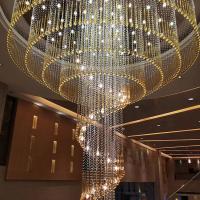 China Nickel / Brass / Bronze Rain Drop Linear Crystal Chandelier Dining Room for sale