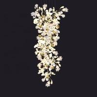 China Ceiling Mounted Contemporary Staircase Gingko Chandelier OEM for sale
