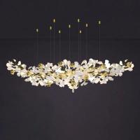 China Ceiling Mounted Contemporary Staircase Gingko Chandelier OEM for sale