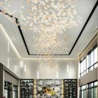 China LED Light Source Crystal Glass Project Chandeliers For Lobby for sale