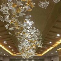 China LED Light Source Crystal Glass Project Chandeliers For Lobby for sale