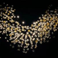 China LED Light Source Crystal Glass Project Chandeliers For Lobby for sale