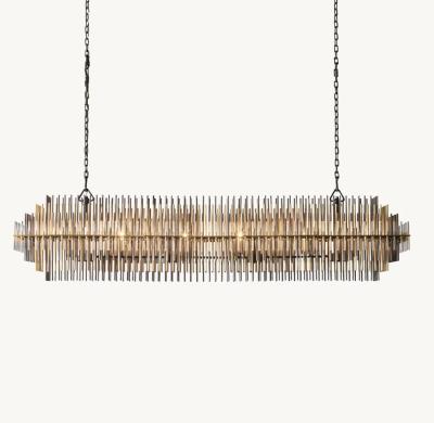 China Brass Glass Hanging Black LED Foyer Chandelier Chrome Finish 60 Watts for sale