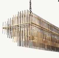 China Brass Glass Hanging Black LED Foyer Chandelier Chrome Finish 60 Watts for sale