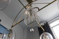 China Fulcrum Round Chandelier Brass Crystal Light Customized with 50.8 kg Weight Capacity for sale