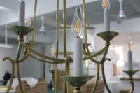 China Contemporary Ceiling Mount Golden Crystal Chandelier for Living Room Bedroom Hotel for sale