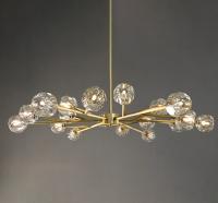 China Crystal Style Modern Luxury Round Chandelier with Brass Mount D 153cm for sale
