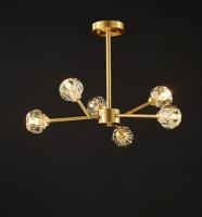 China Customized Crystal Ball Round Cluster Chandelier for Indoor Ceiling Mount Assembly for sale