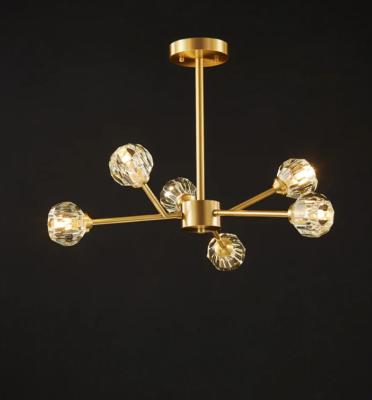 China Customized Crystal Ball Round Cluster Chandelier for Indoor Ceiling Mount Assembly for sale