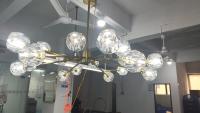 China Glittering Crystal Ball Cluster Chandelier - Brass Crystal Chandelier for Indoor Ceiling Light for sale