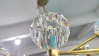 China Glittering Crystal Ball Cluster Chandelier - Brass Crystal Chandelier for Indoor Ceiling Light for sale