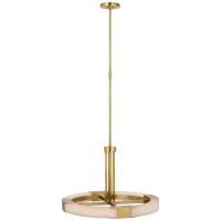 China Brass Crystal Pendant Vintage Alabaster Brass Crystal Light for Elegant Indoor Spaces for sale