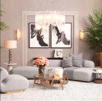 China Villa Decorative Hang Lamp Chandelier for Living Dining Bedroom Circular Ceiling Design Modern Chandelier for sale