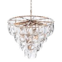 China Multi Tier Contemporary Crystal LED Chandelier Round Iron for Living Room Bedroom Hotel for sale
