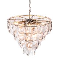 China Multi Tier Contemporary Crystal LED Chandelier Round Iron for Living Room Bedroom Hotel for sale